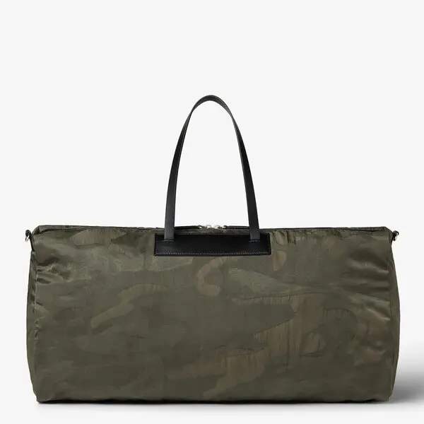 Fendi Duffle Gray Green Patchwork Nylon Duffle Bag